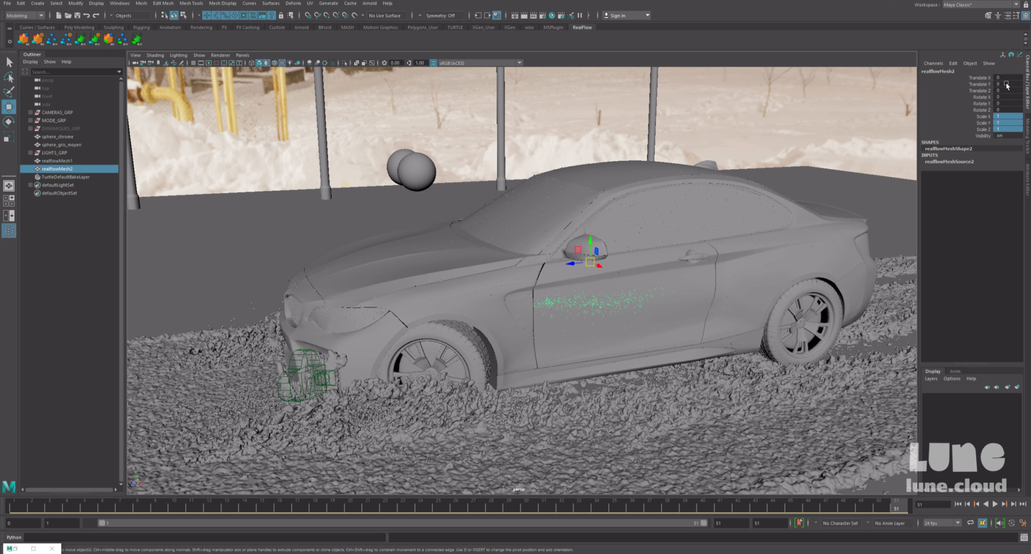 LookDev Maya / Quixel / Nuke - Lune, freelance graphisme & formation